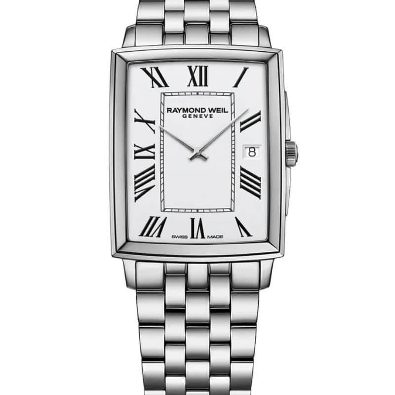 Raymond Weil 5425-ST-00300 destaca por su diseño cuadrado elegante y ...